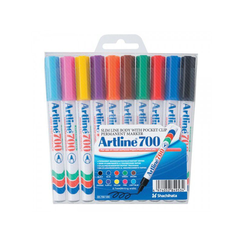 Artline 700 Permanent Marker Set (10 colour / pack) | Shopee Malaysia
