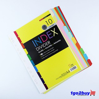 [Uni Paper] A4 Index Divider 10 Colour (SID-10C-10) | Shopee Malaysia