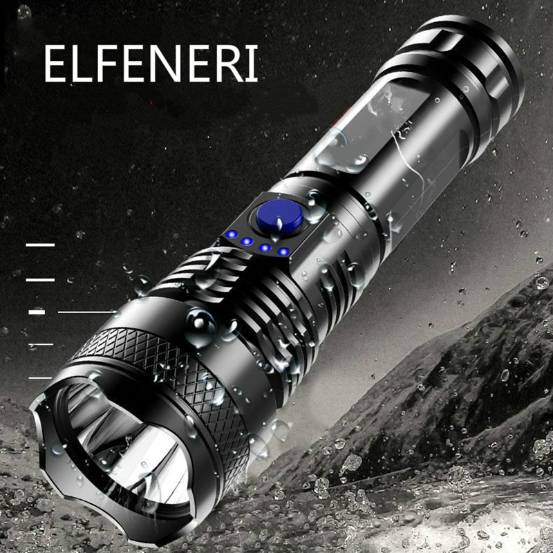 Usb torch light 18650 battery set 50000 lumens xhp50 super bright ...