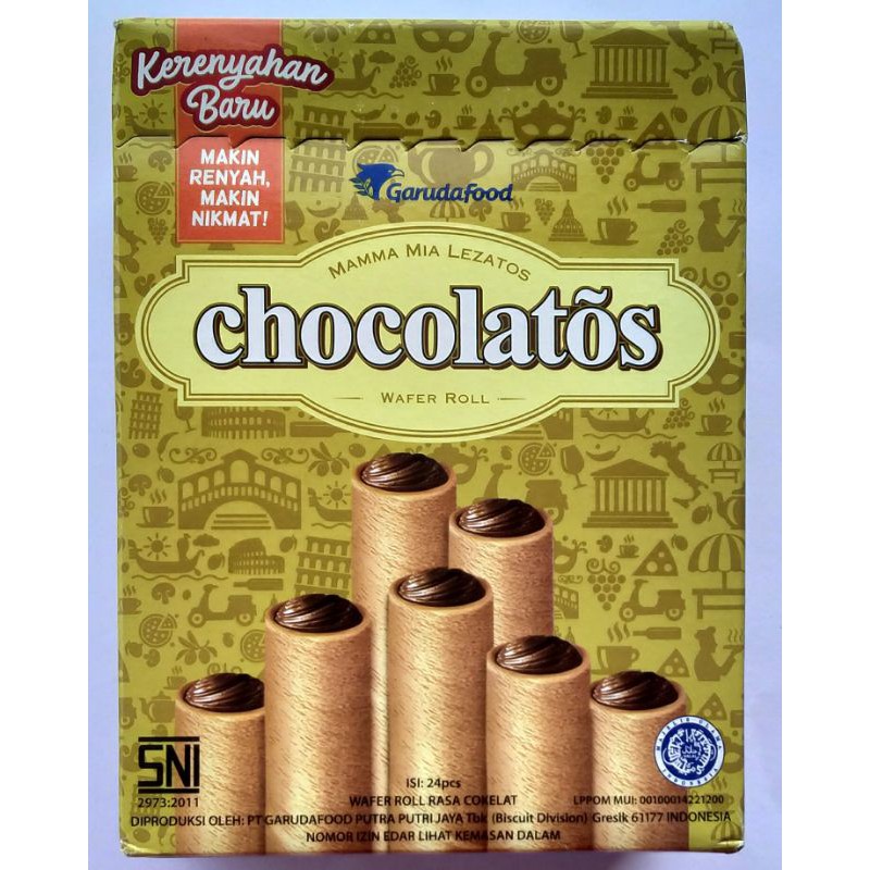 CHOCOLATOS WAFER ROLL (kecil) x24 pcs | Shopee Malaysia