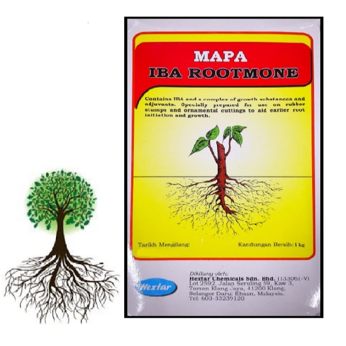 1KG MAPA IBA ROOTMONE Hormon akar, Root hormone, Penggalak Akar Pokok ...