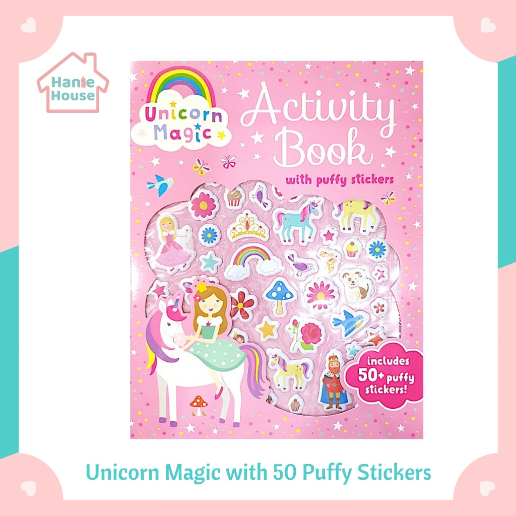 Unicorn Magic Activity Book with 50 Puffy Stickers for Kids with ...