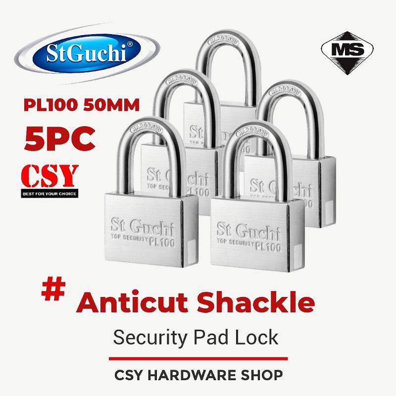 ST GUCHI SGPL-100N Padlock 50mm / Mangga Rumah | Shopee Malaysia