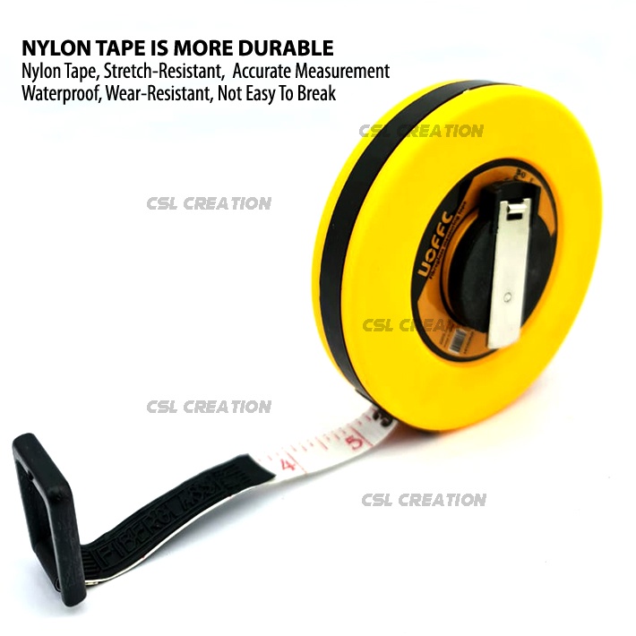 10M 20M 30M 50M UOFFC Fiberglass Measuring Tape Measuring Ruler Open ...