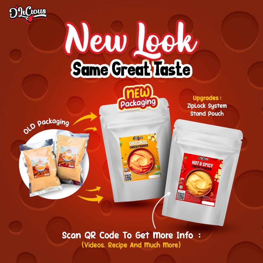 Cheezy Powder Dlicious 180 / 500 gram Cheese Powder Ready Stock ...