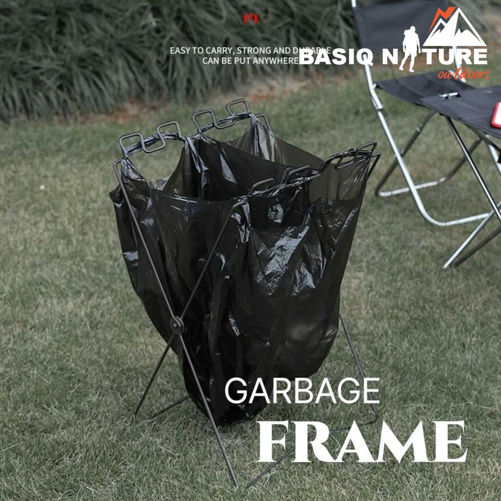 BasiqNature Outdoor Picnic Camping Garbage Frame Bin Rubbish Bin Rack ...