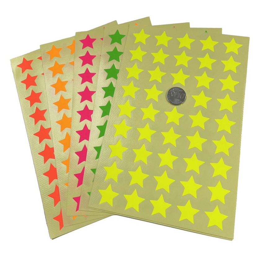 [30 sheet] Color star sticker / Bintang stiker / Star label | Shopee ...