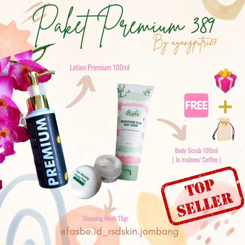 (PAHE 389) PREMIUM LOTION 100ML RISDA SKIN GLOW (SCRUB COFFEE/ GREENTEA) | Shopee Malaysia
