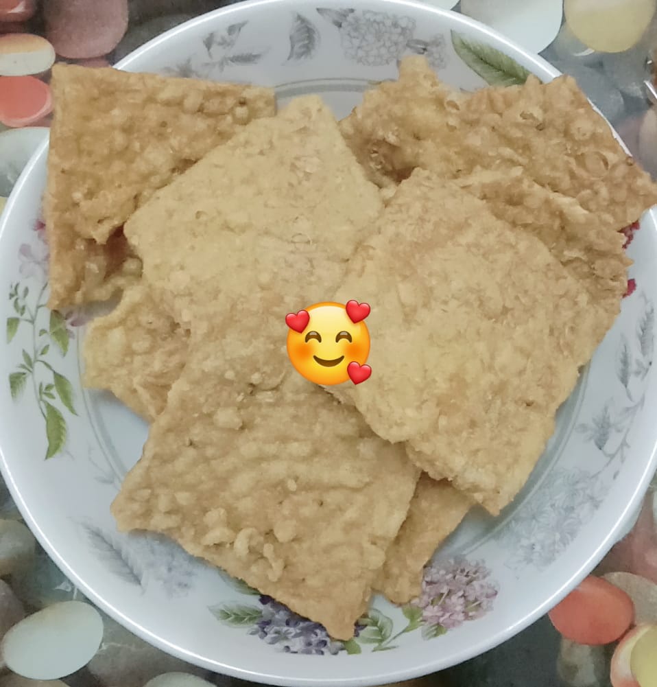 kerepek tempe BULAT pedas dan original petak rangup renyah 2 saiz 200g ...