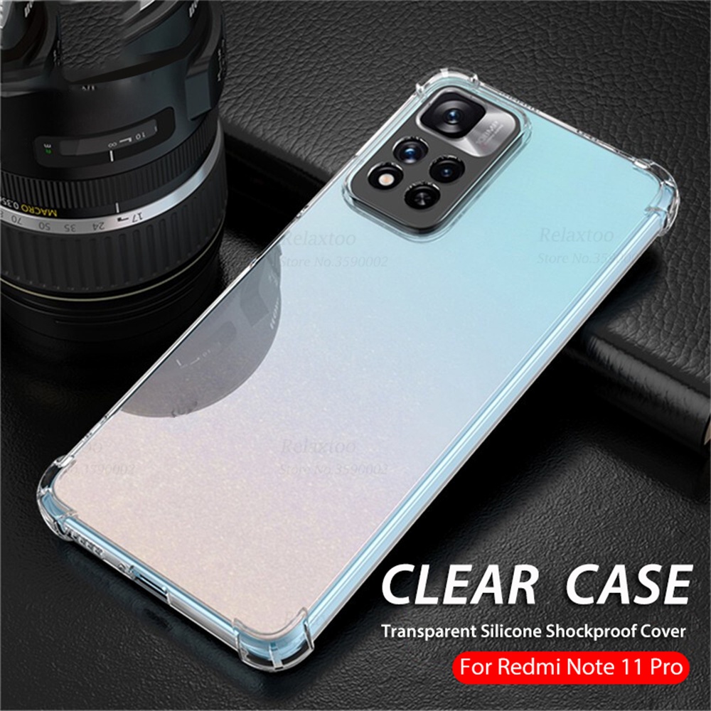 Transparent Soft Back CaseFor Xiaomi Redmi Note 11 Pro Redm Rdmi Note11 ...