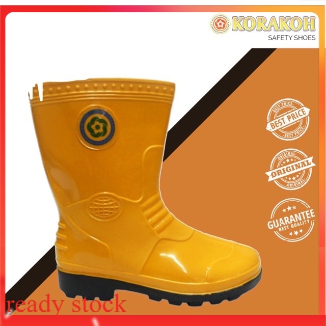 KORAKOH Boot Kuning 9009/ Kasut Boot Getah | Shopee Malaysia
