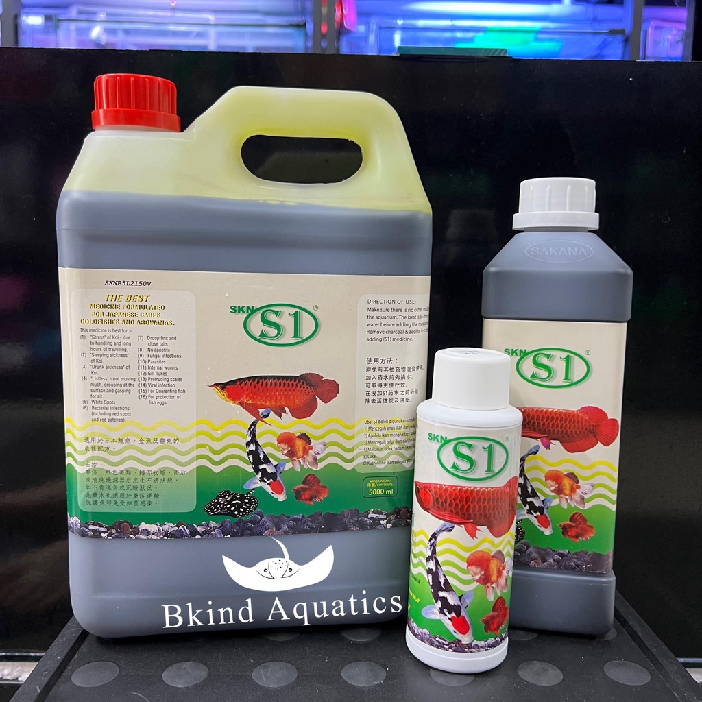 S1 NTI-BACTERIA FISH MEDICINE 200ml / 1L / UBAT IKAN - betta - arowana ...