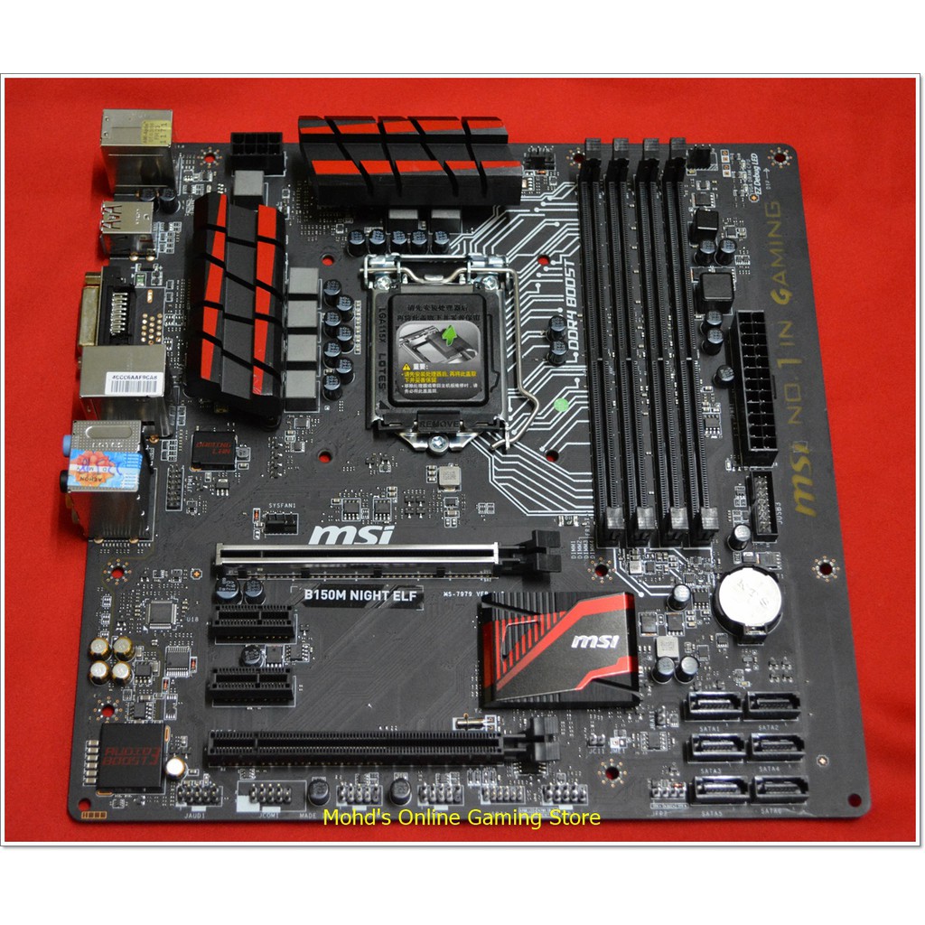 MSI B150M NIGHT ELF SOCKET 1151 MOTHERBOARD | Shopee Malaysia