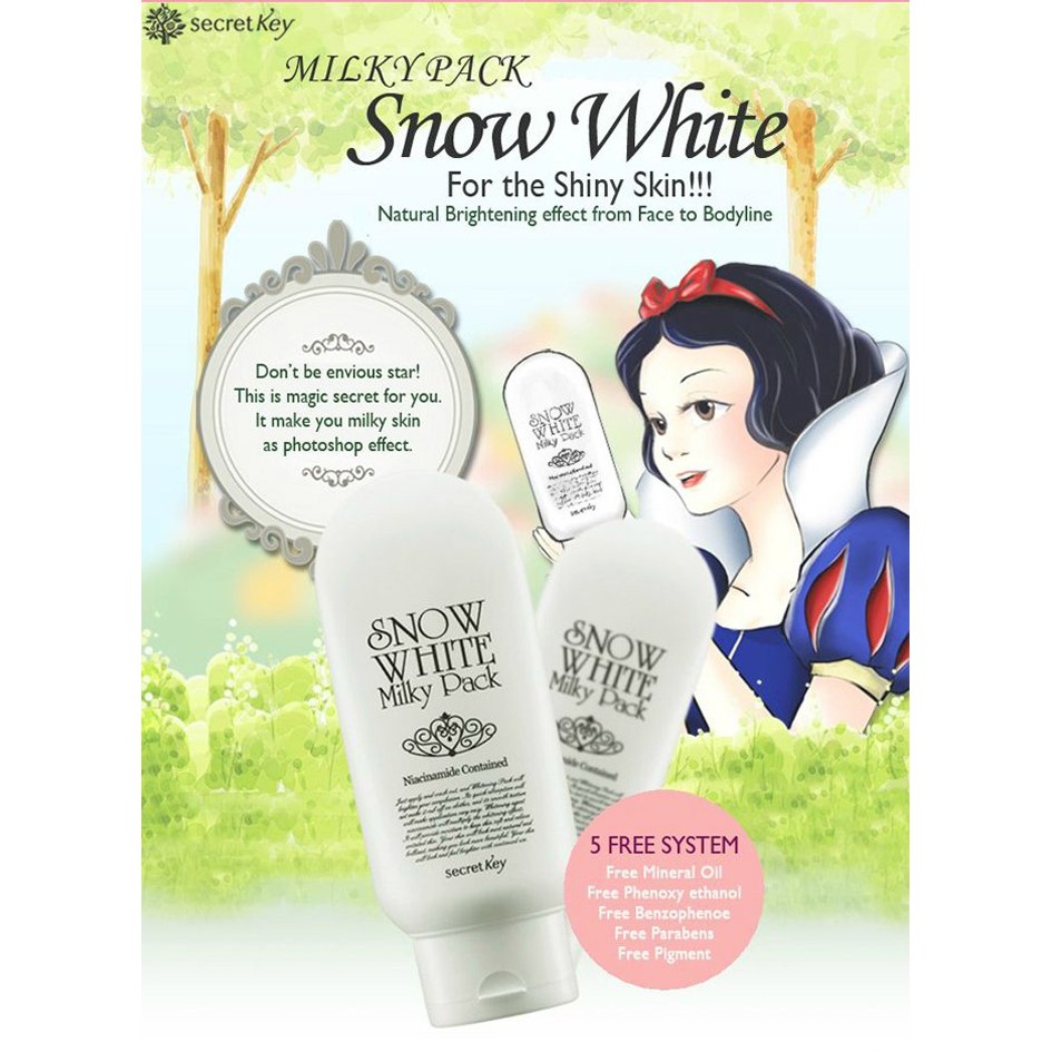 SECRET KEY SNOW WHITE MILKY PACK 200G | Shopee Malaysia