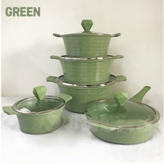 Dessini 17pcs Periuk Rendang Periuk Batu Granite Induction, Granite ...