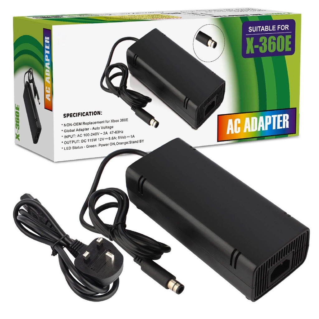 XBOX 360 E Power Supply, AC Adapter Replacement Charger for Xbox 360 E ...