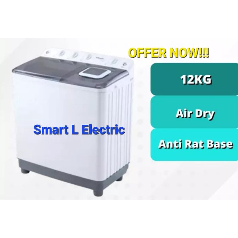 (Offer Now!!!) Morgan 12KG Semi Auto Washing Machine MWM-1312SA ...