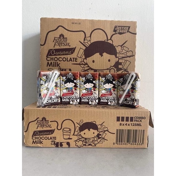 Farm Fresh UHT Susu Coklat / Chocolate Milk 125ml (1ctn 32packs ...
