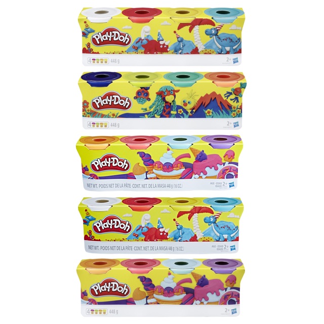 [100% Original] PlayDoh 4 Pack Classic Colour | Shopee Malaysia