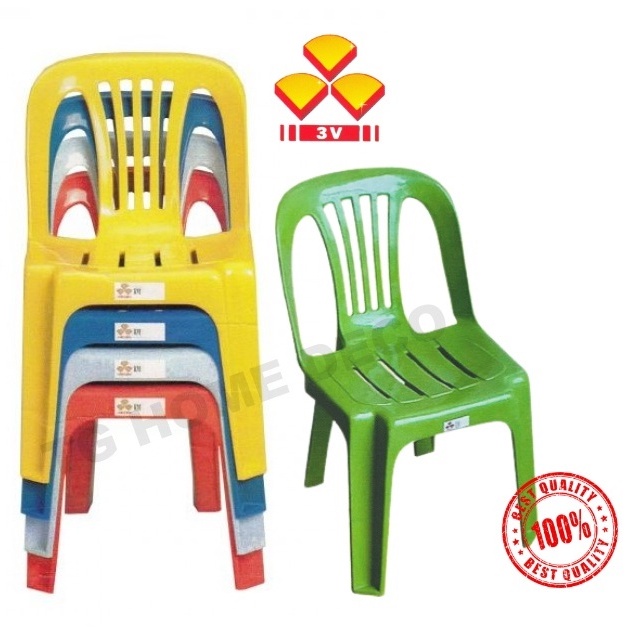 3v CC701 Kid Plastic Chair / Colour Kidergarten Chair / Kerusi Tadika ...