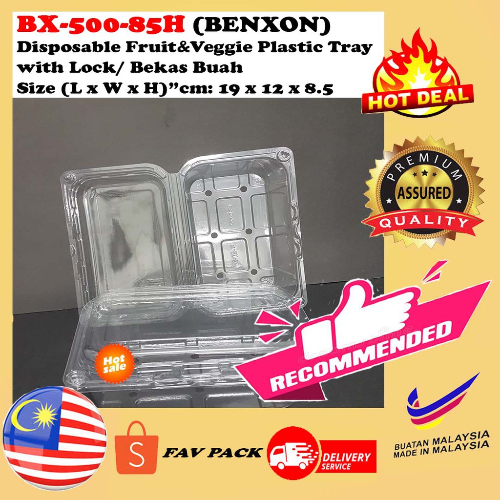 BX-500-85H (BENXON) Fruit & Veggie Tray with Lock/ Disposable Plastic ...
