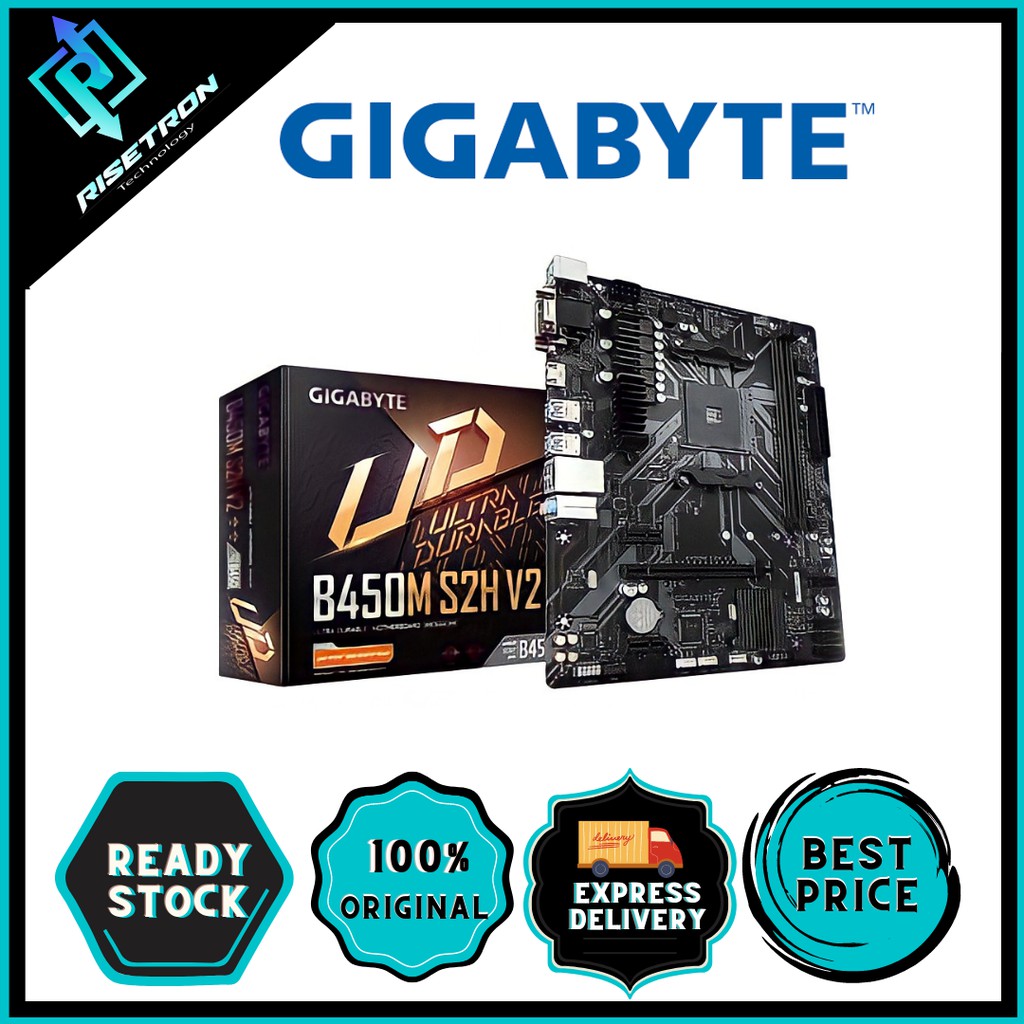 GIGABYTE B450M S2H V2 mATX AMD Motherboard | Shopee Malaysia