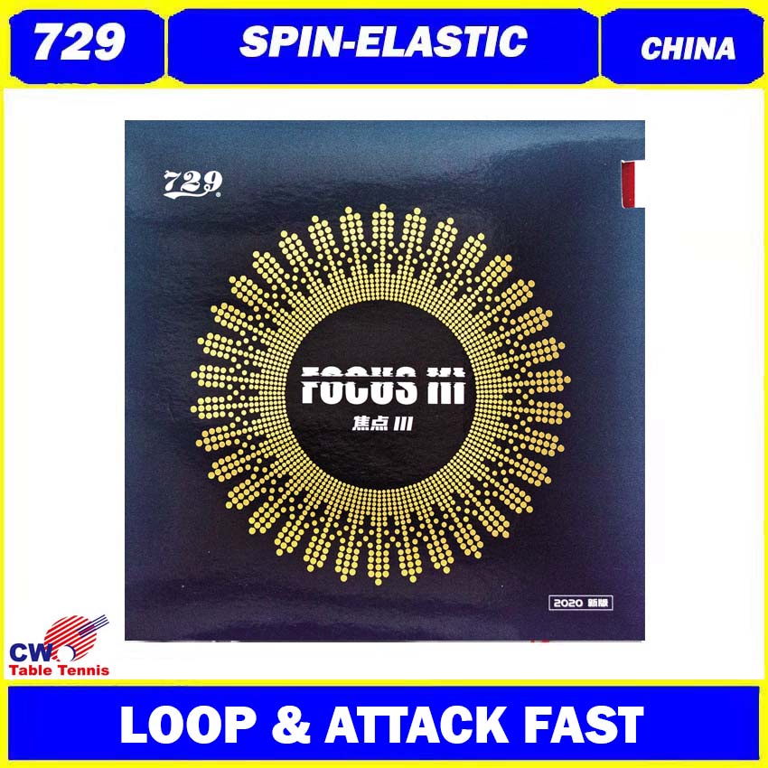 729 Friendship Focus 3 FOCUS III Spin elastic Table Tennis Ping Pong ...