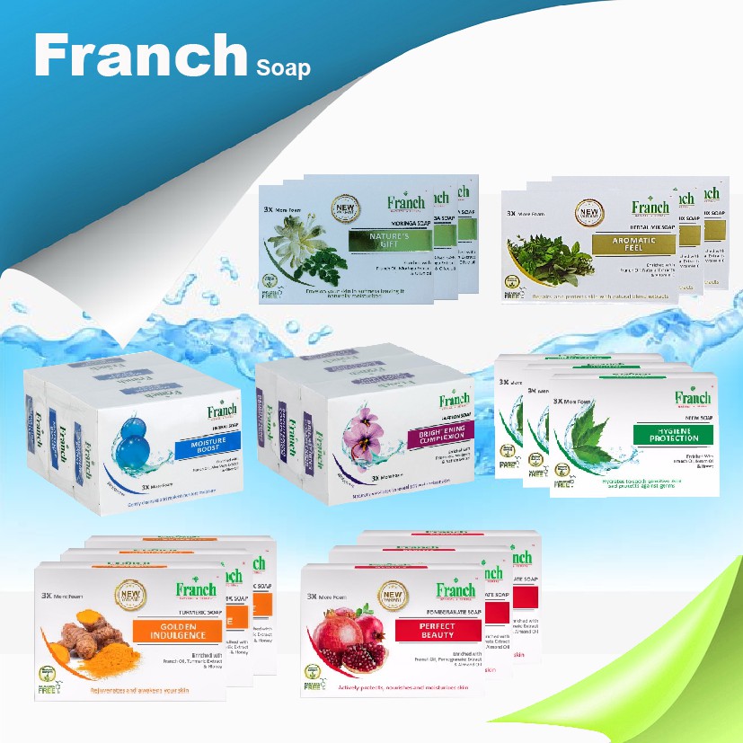 Franch Soap 100g*3 - Moist Boost/Hygiene Protect/Nature Gift/Golden ...