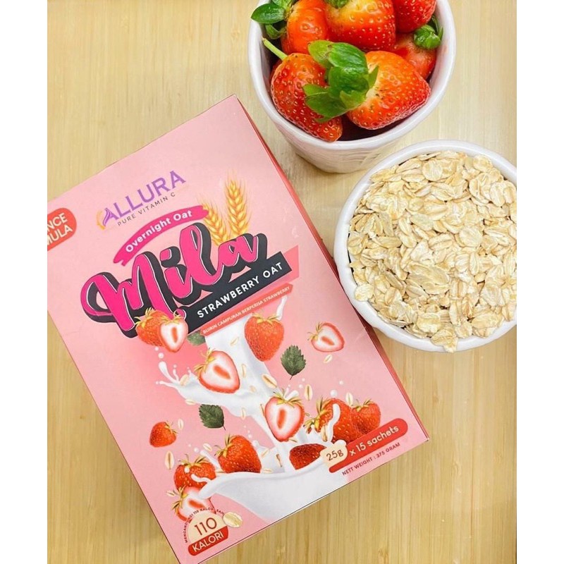 MILA STRAWBERRY OAT BY ALLURA MILA ORIGINAL 15 SACHET | Shopee Malaysia