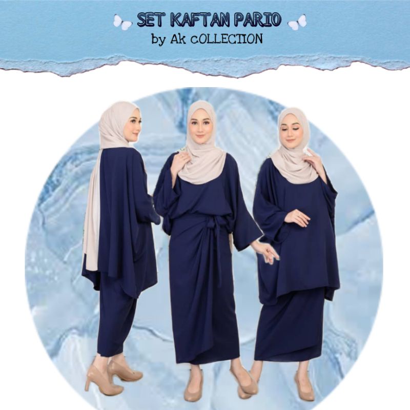 KAFTAN SET KAIN PARIO 2 IN 1 (BOLE BUAT 2 STYLE) | Shopee Malaysia