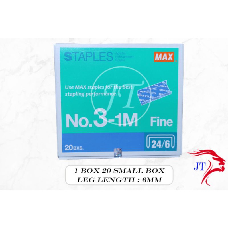 MAX Staples No.3-1M heavy duty/Stapler Gun bullet(20 small Box ...
