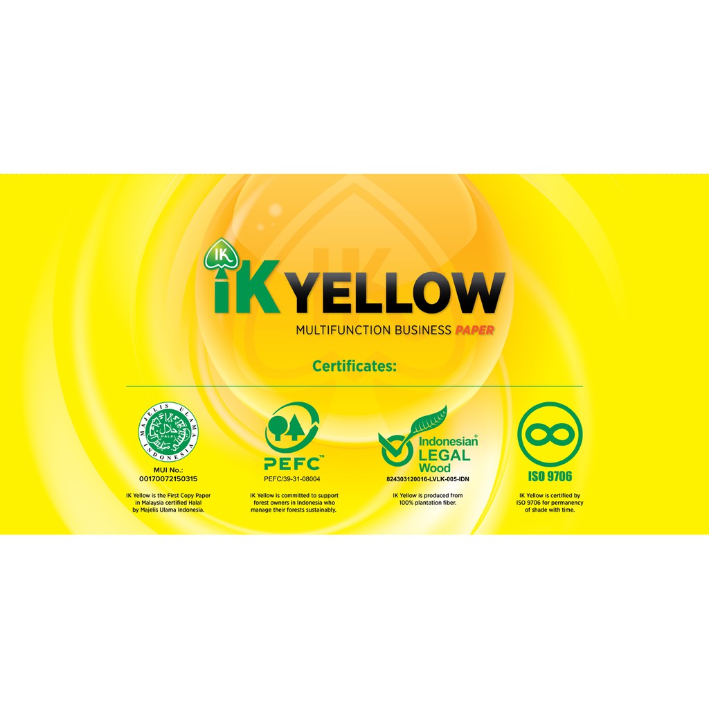 IK YELLOW A4 PAPER 70GSM (450 SHEETS) | Shopee Malaysia