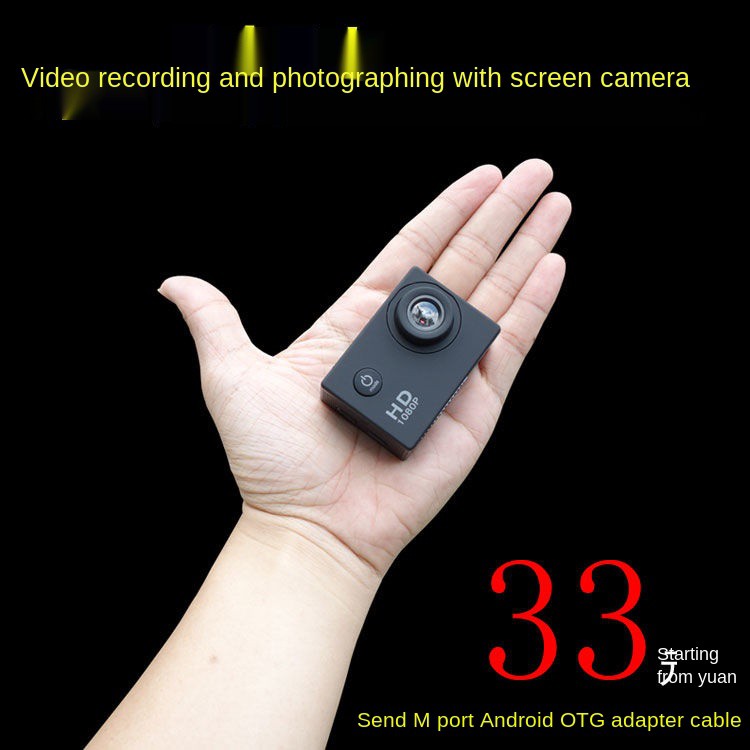 Kamera sukan ekstra kecil dengan skrin 2 inci, video digital, boleh ...