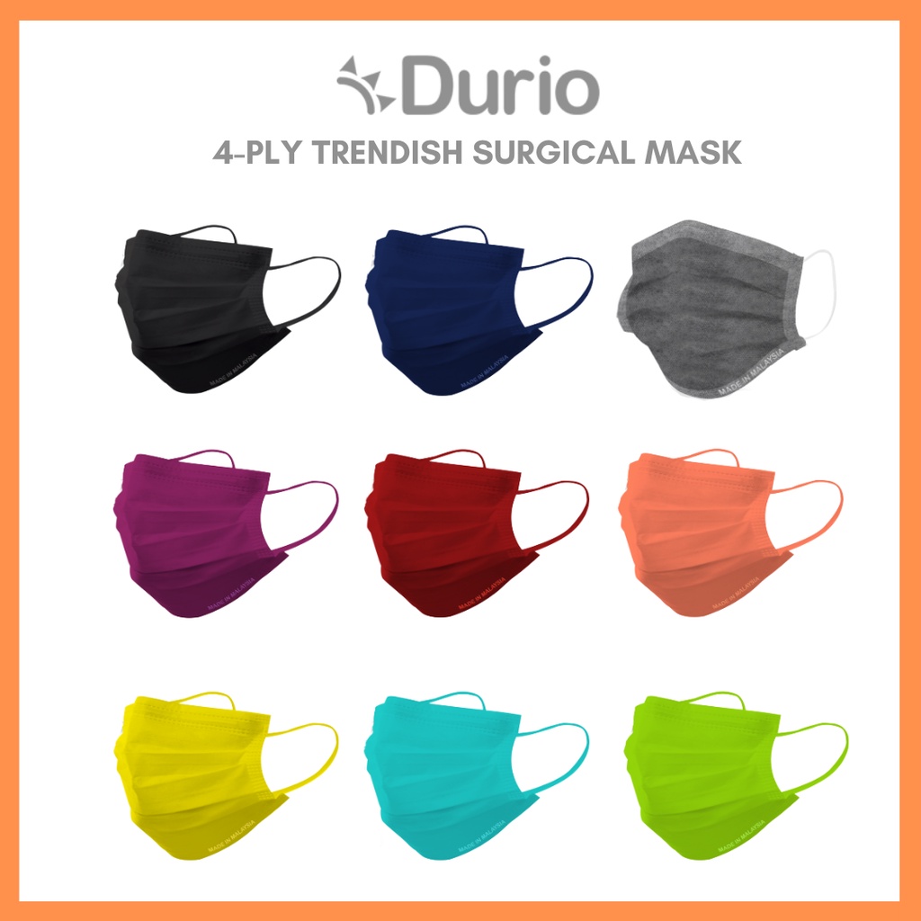 DURIO 4-PLY 40PCS SURGICAL MASK | BFE >99% PFE >98% | MADE IN MALAYSIA ...
