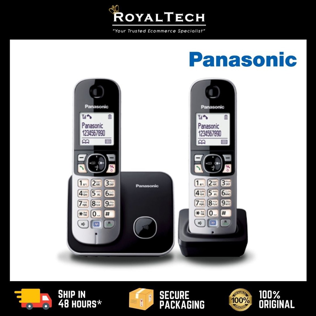 PANASONIC DECT Phone KX-TG6812 KX-TG6812 TWIN pack Wireless Cordless Phone Office House | Shopee ...