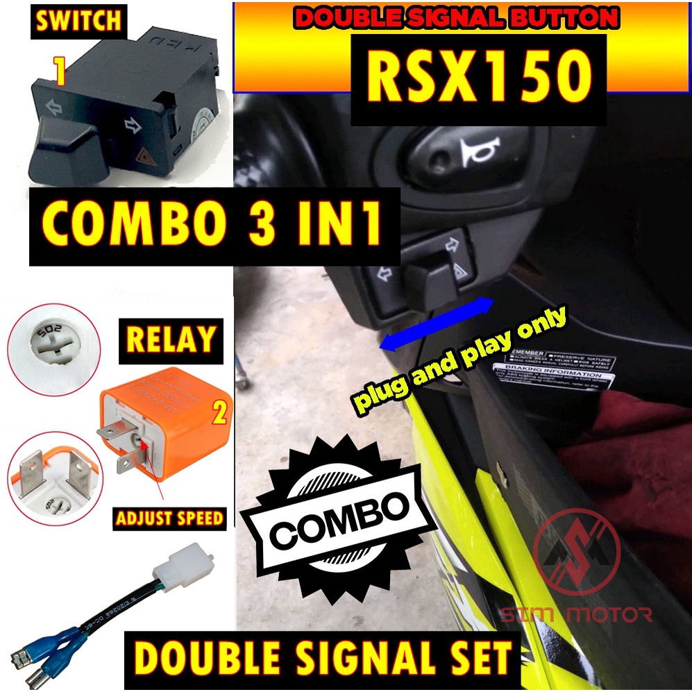 RSX150 RS150 DOUBLE SIGNAL SWITCH SUIS SUIZ BUTTON Y15ZR Y16ZR R15 ...