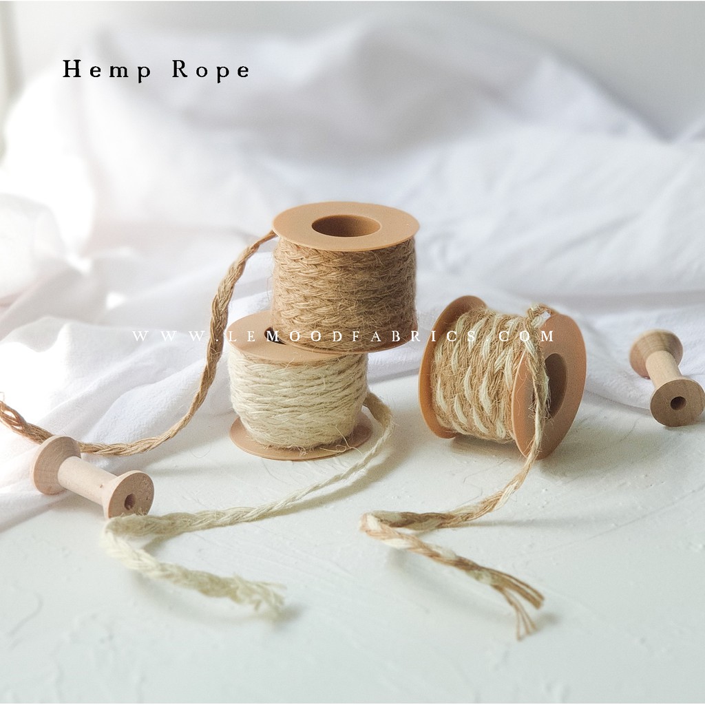 Le Mood (5m Per Roll) Hemp Rope Natural Jute Tali Guni Tali Jut Tali ...