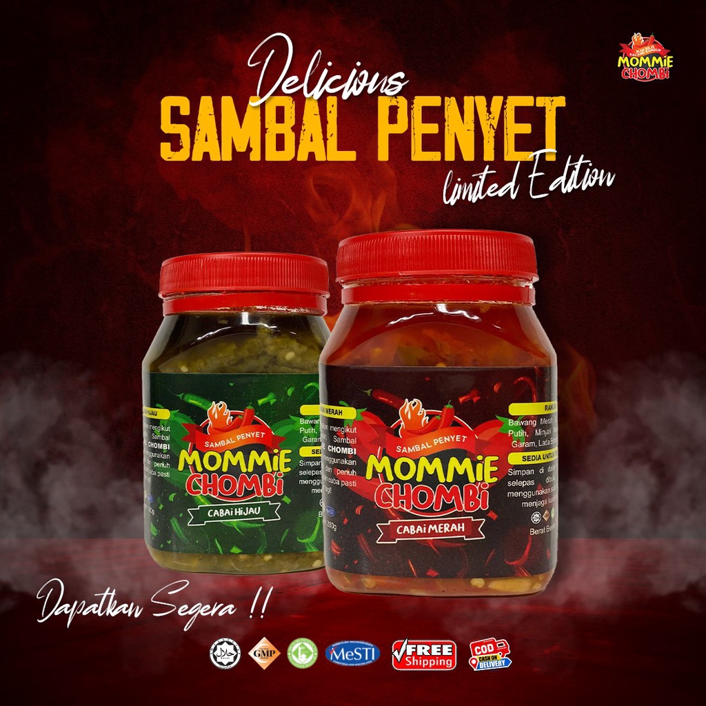 SAMBAL PENYET MOMMIE CHOMBI SAMBAL NYET HIJAU SAMBAL MERAH PEDAS MANIS ...