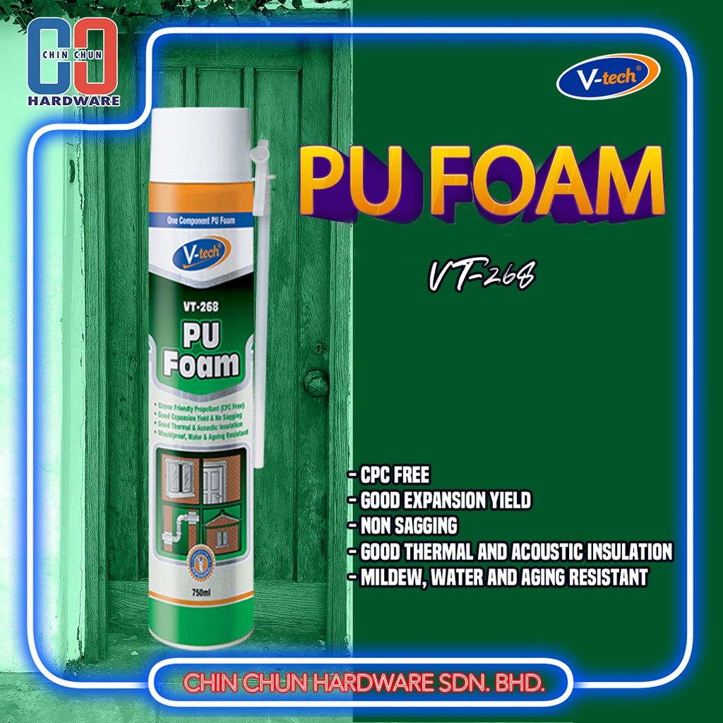 750ML VT-268 V-TECH PU FOAM | PU FOAM SPRAY | POLYURETHANE SEALANT | PU ... 750ML VT-268 V-TECH PU FOAM | PU FOAM SPRAY | POLYURETHANE SEALANT | PU ...