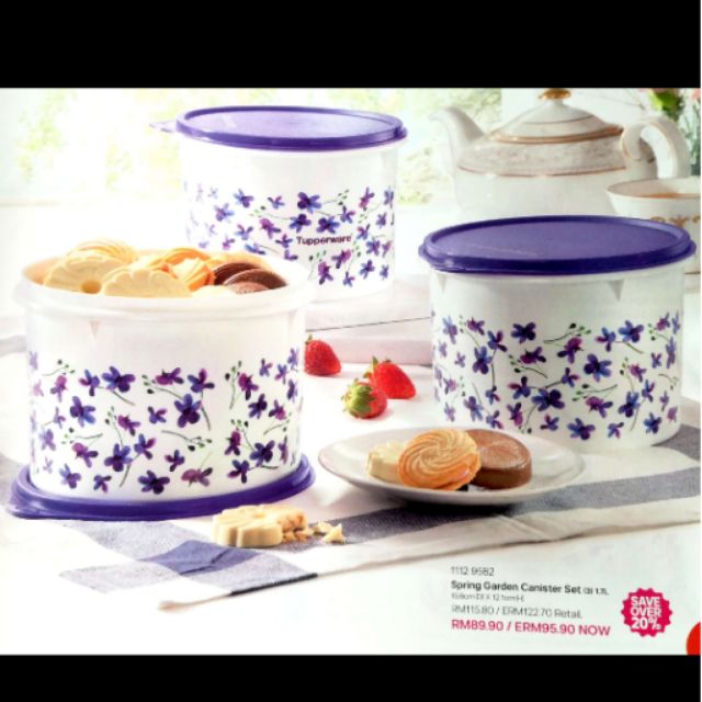 Tupperware Spring Garden Canister Set (1.7L) | Shopee Malaysia