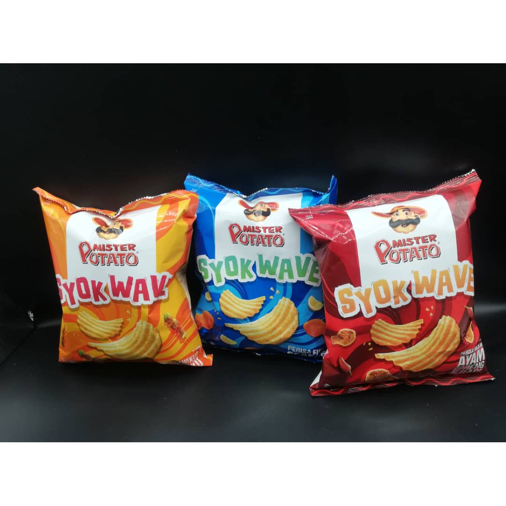 Mister Potato Syok Wave 65G Seafood / BBQ / Spicy Chicken | Shopee Malaysia