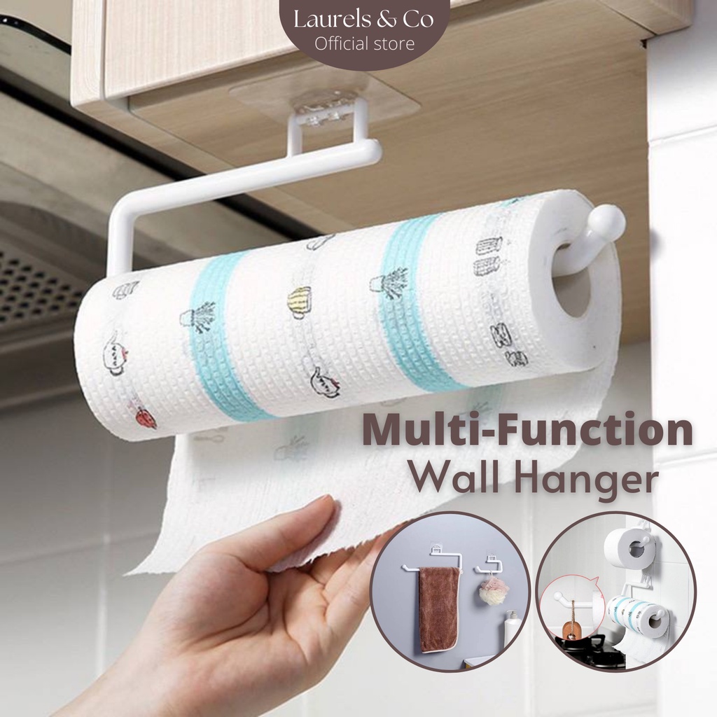 LAURELS Kitchen Tissue Rack Paper Hanger Rack Holder Cupboard Wall ...