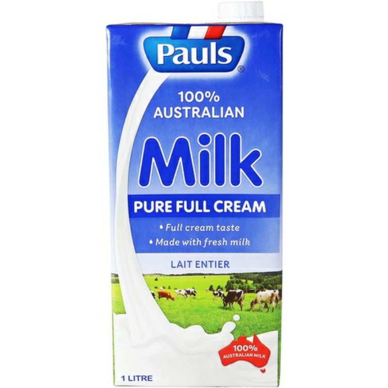 Pauls 100% Australian Pure Full Cream Taste, UHT Milk 1 Liter | Shopee ...
