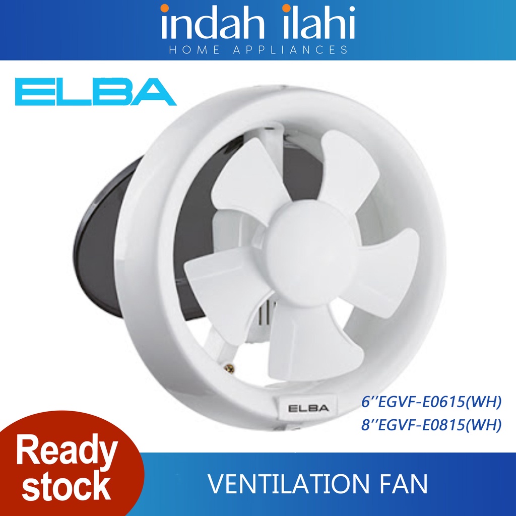 Elba 6"/ 8" Glass Mounted Ventilation Fan Glass Exhaust Fan EGVF-E0615 ...