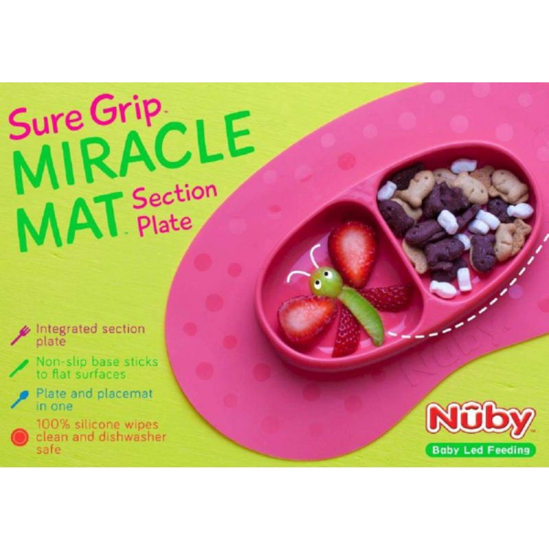 Nuby Sure Grip Miracle Mat Section Plate Silicone Plate Without Retail ...