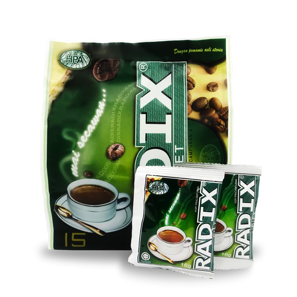 HPA COFFEE RADIX DIET / KOPI RADIX DIET 15 x 16g | Shopee Malaysia
