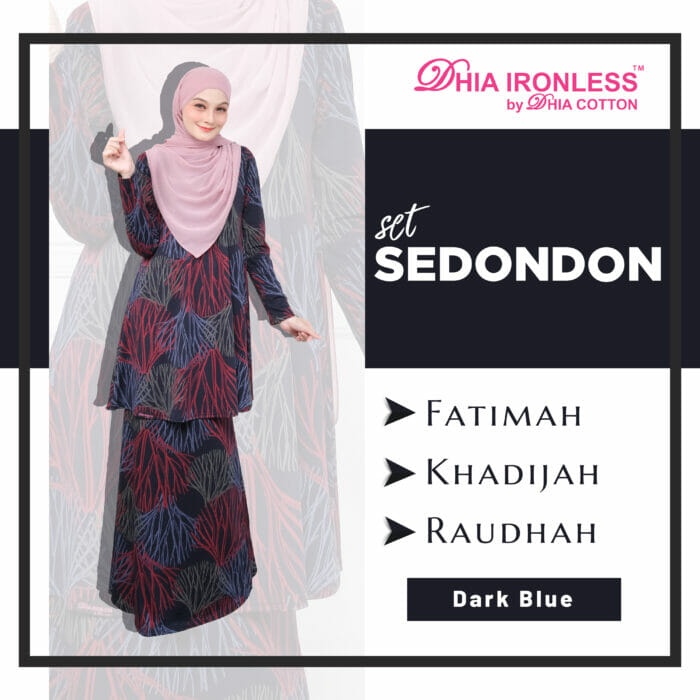 Baju Kurung Ironless Fatimah | Khadijah | Raudhah Dhia Ironless Set 193 ...