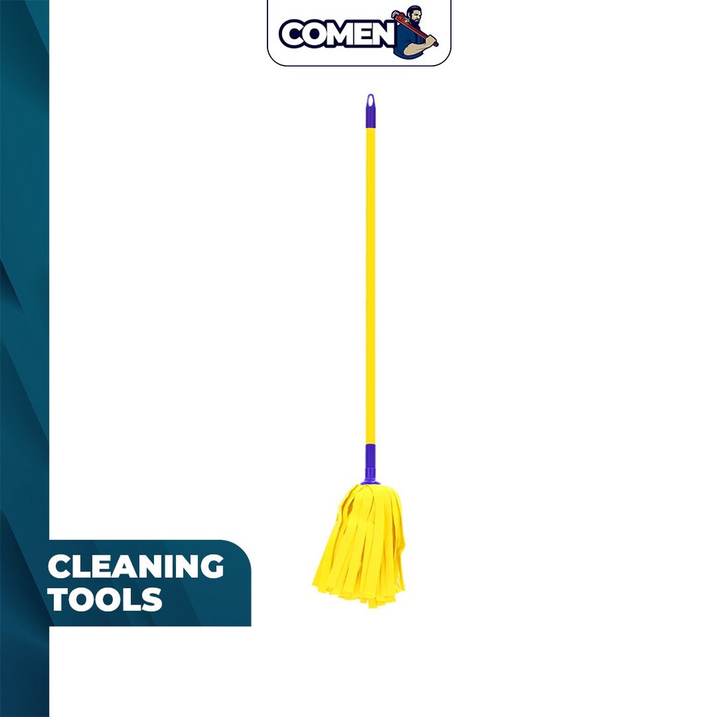 3M Scotch-Brite Rayon Yellow Strip Mop Set (Mop Head + Handle) Home ...