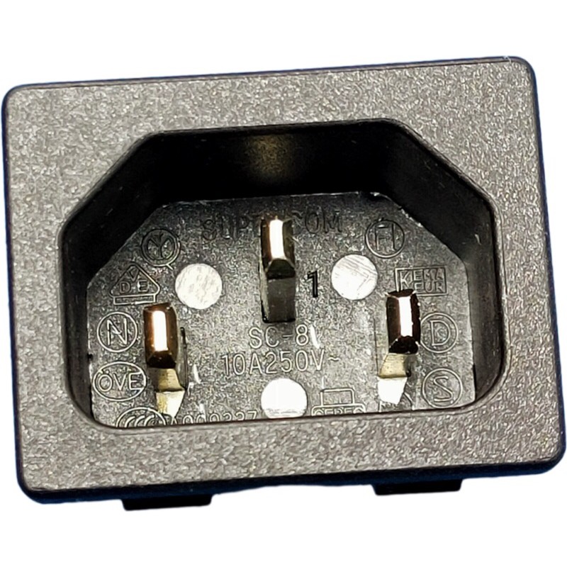 3 Pin IEC 60320 Plug Panel Power Inlet Socket Connector 250V 10A ...