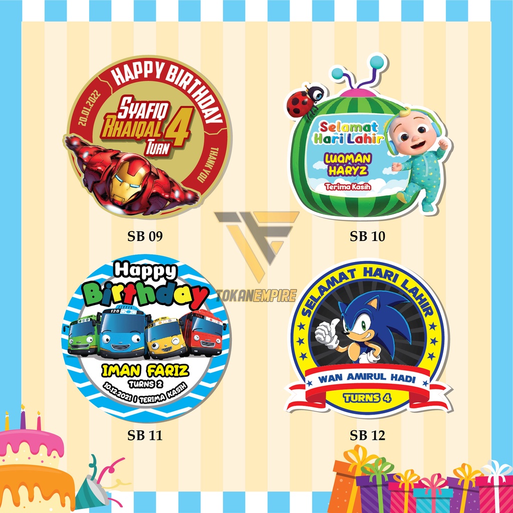 STIKER BIRTHDAY / STICKER HARI LAHIR / GOODIES STIKER READY DESIGN ...